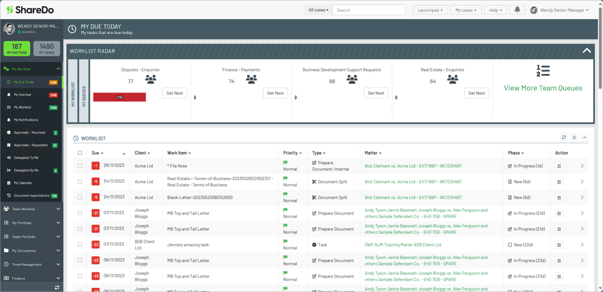 Work Management - Sharedo