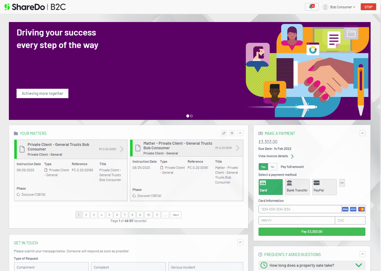 Personas & Client Portals - Sharedo