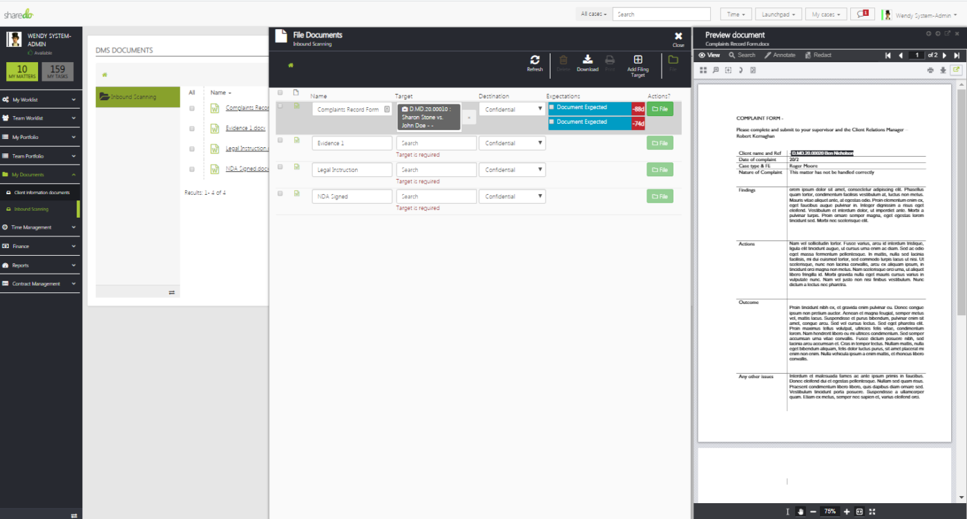 Document Management - Sharedo